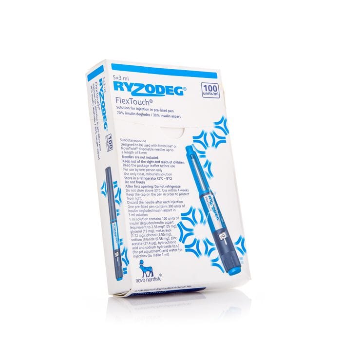 Ryzodeg Flextouch 100U/Ml- 5 Pens | Whites