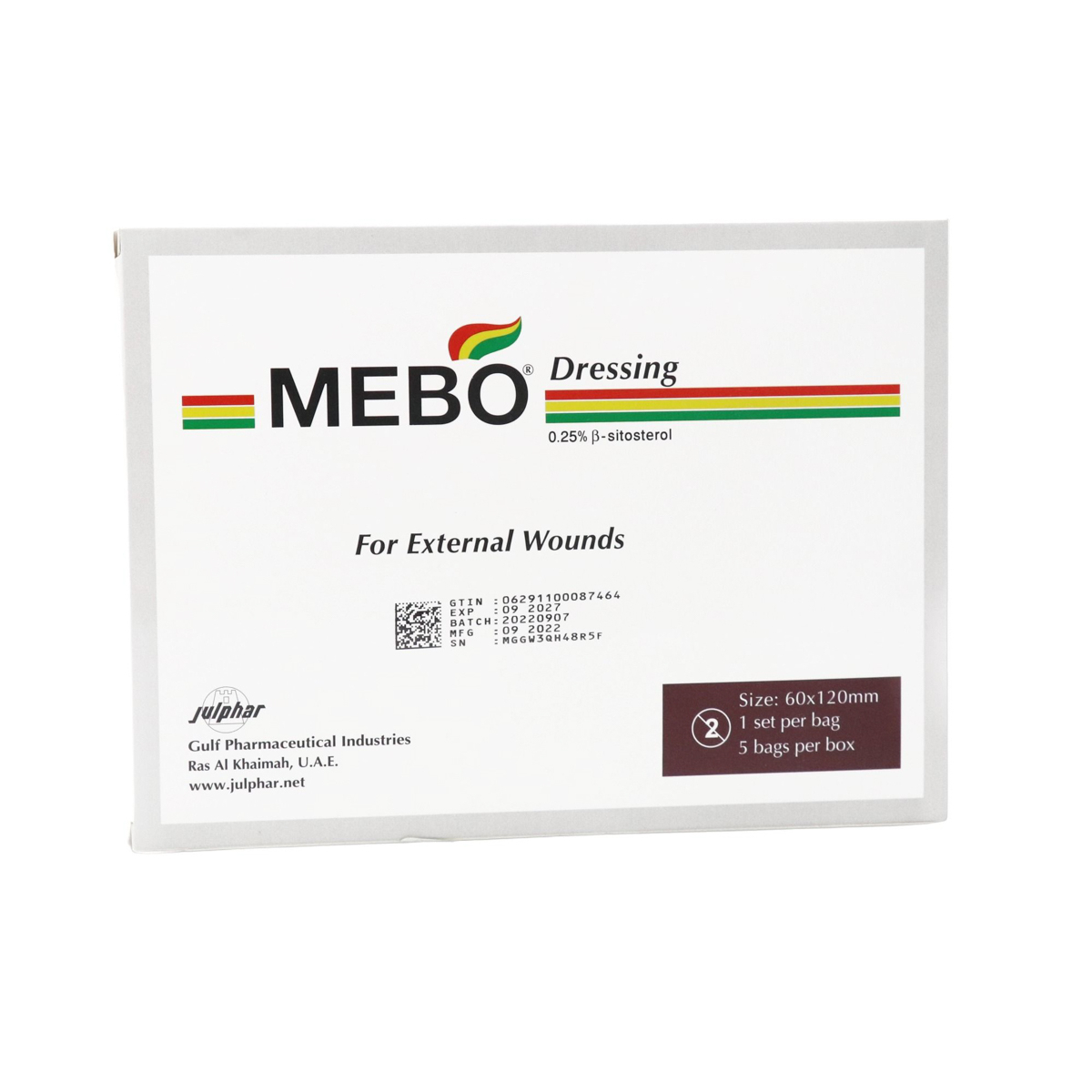 Mebo Dressing External 6Cm*12Cm 1 Bag | Whites