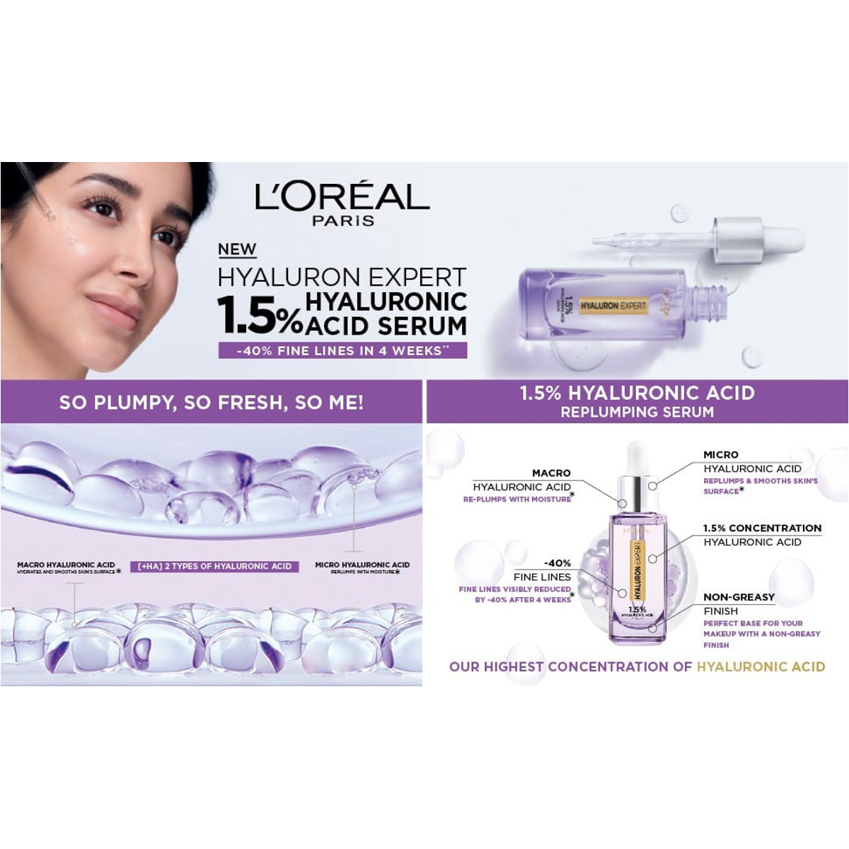 Loreal Paris Hyaluron Expert Replumping Serum | Whites