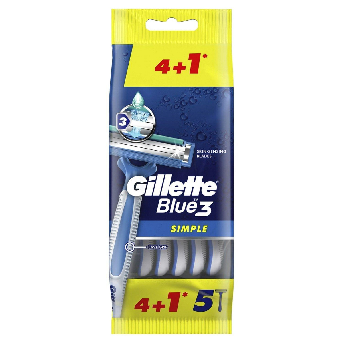 Blue3 Simple Razors Bundle 4+1 Free | Whites
