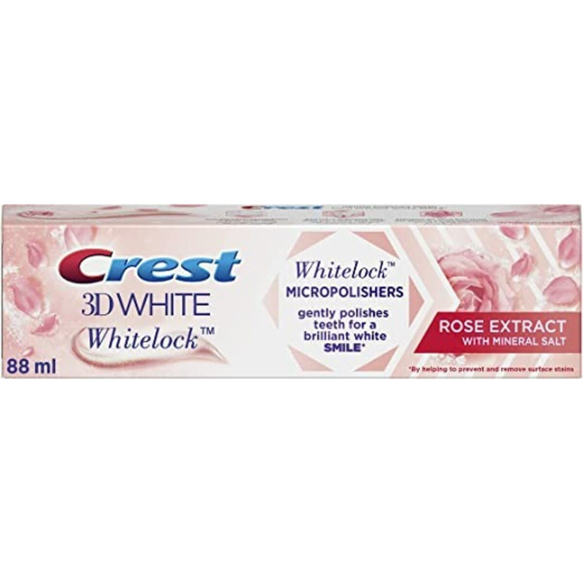Crest, Toothpaste, 3D White Lock, Rose Extract - 88 Ml | Whites
