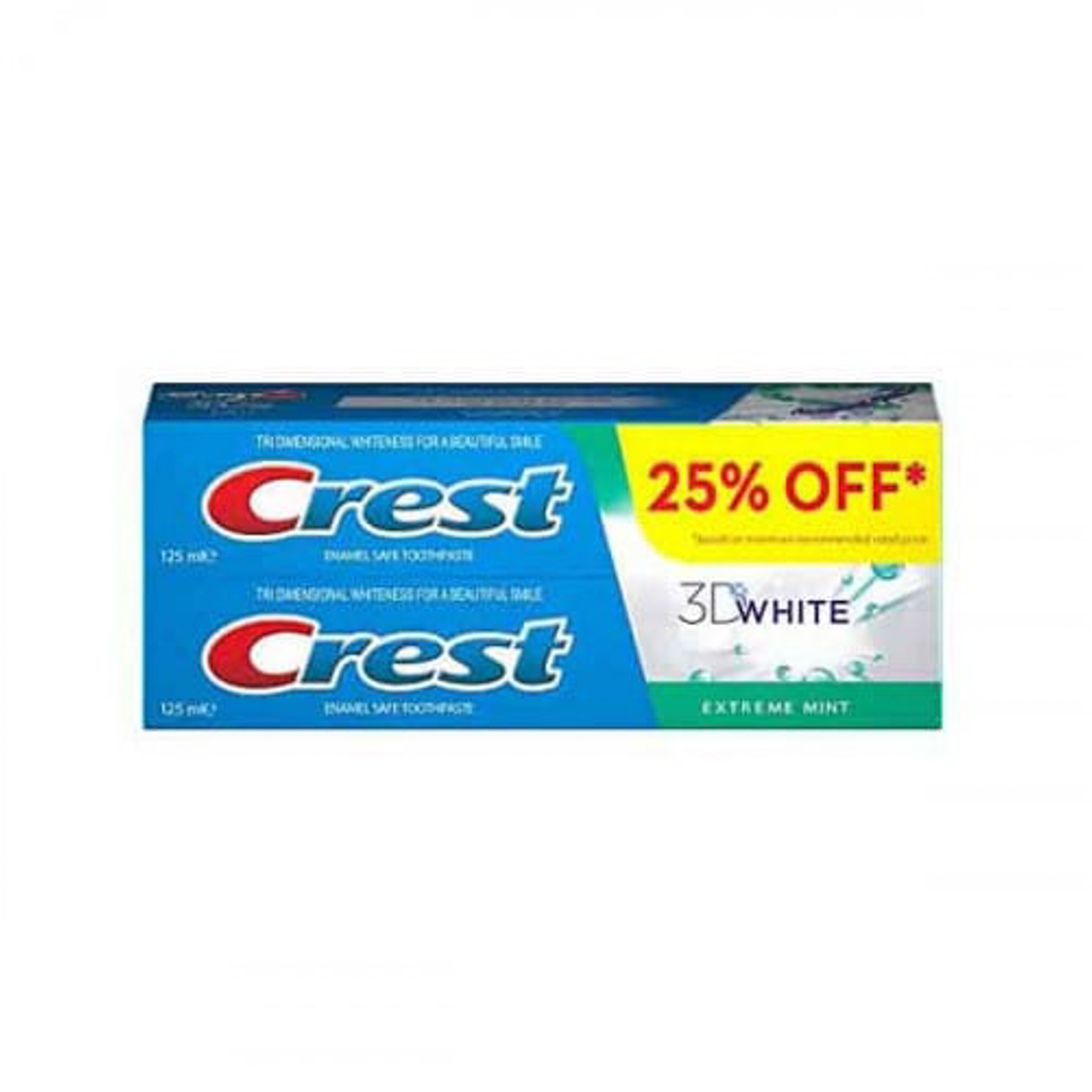 Crest Toothpaste 3Dwhite Extreme Mint 125 Ml1+1 | Whites