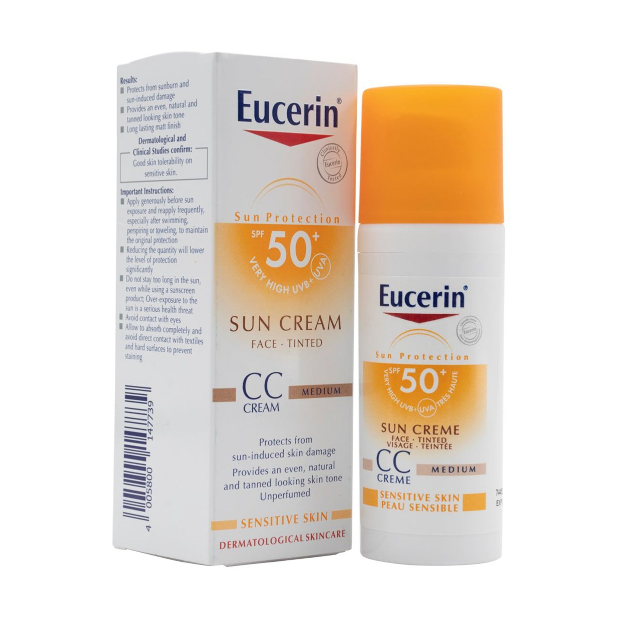 Eucerin Sun Cream Tinted Cc Medium Spf50-50Ml | Whites
