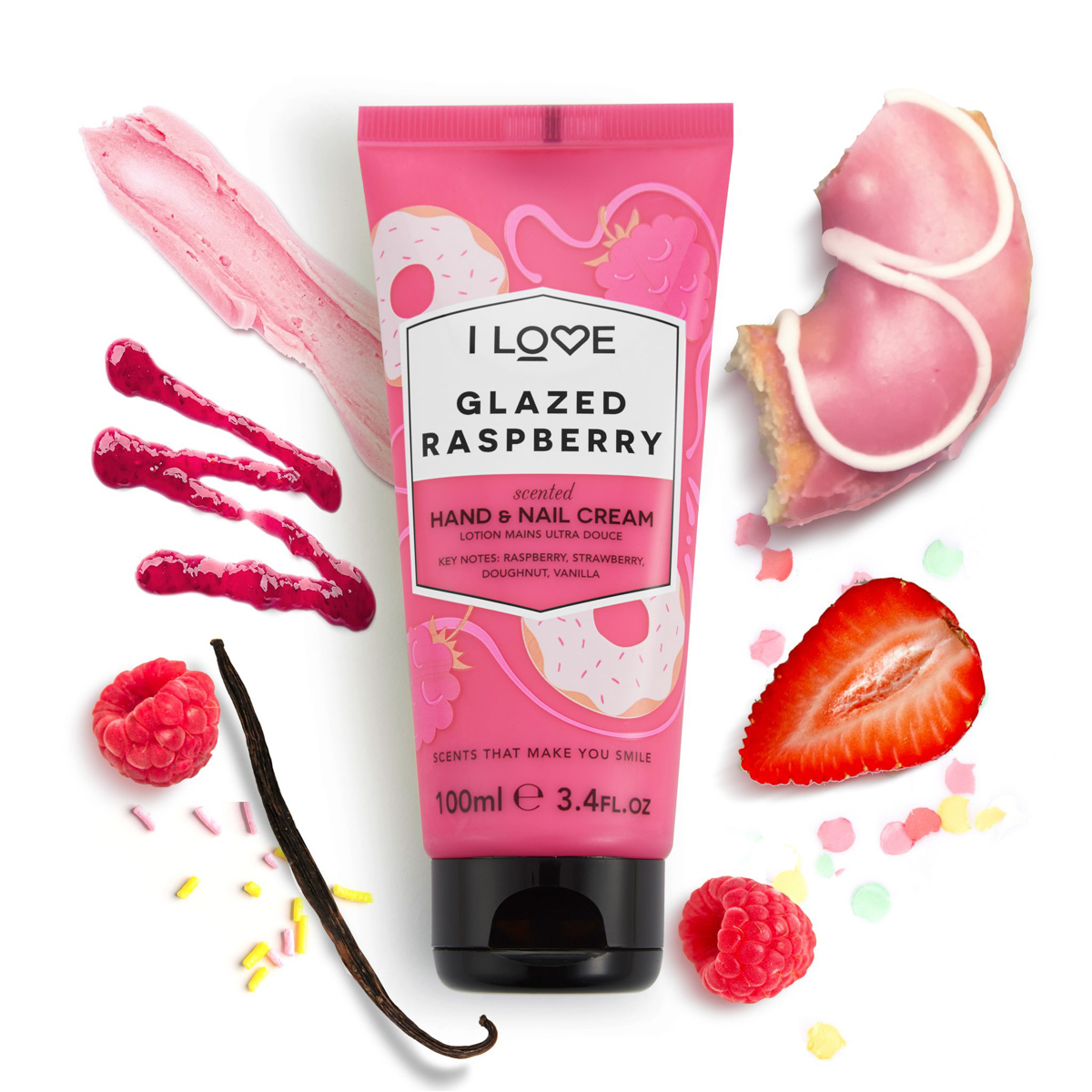 I Love Hand Cream Glazed Raspberry 100Ml | Whites