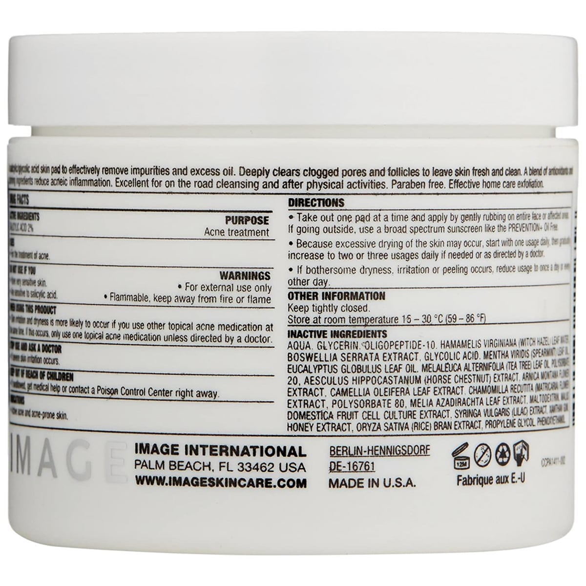 Image Clear Cell Pads Salicylic Clarifying 60 Pcs | Whites