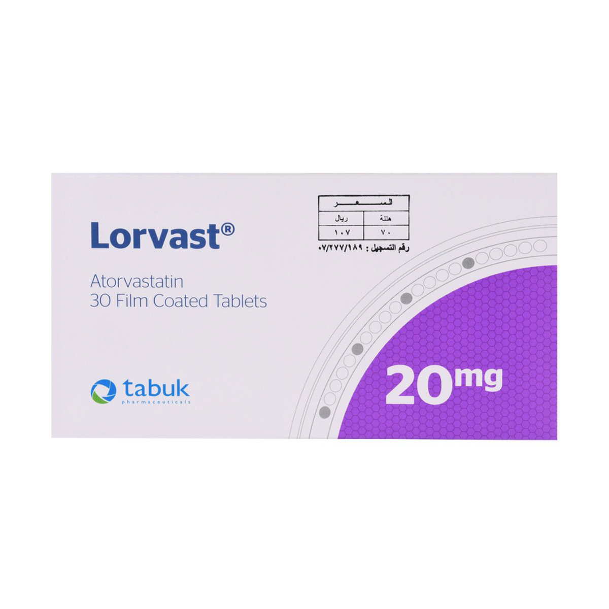 Lorvast 20 Mg Tablet 30Pcs | Whites