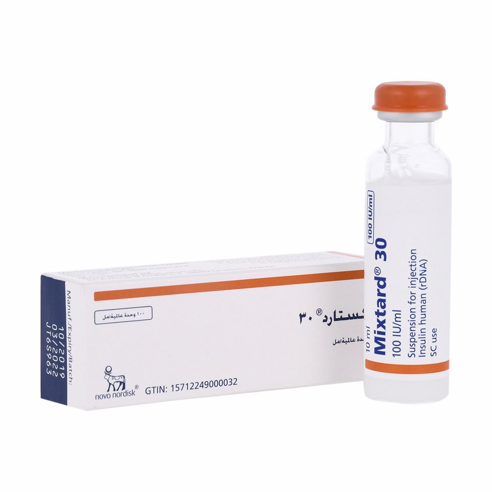 Mixtard 100 Iu/Ml Vial 10 Ml (Refrigerator) | Whites