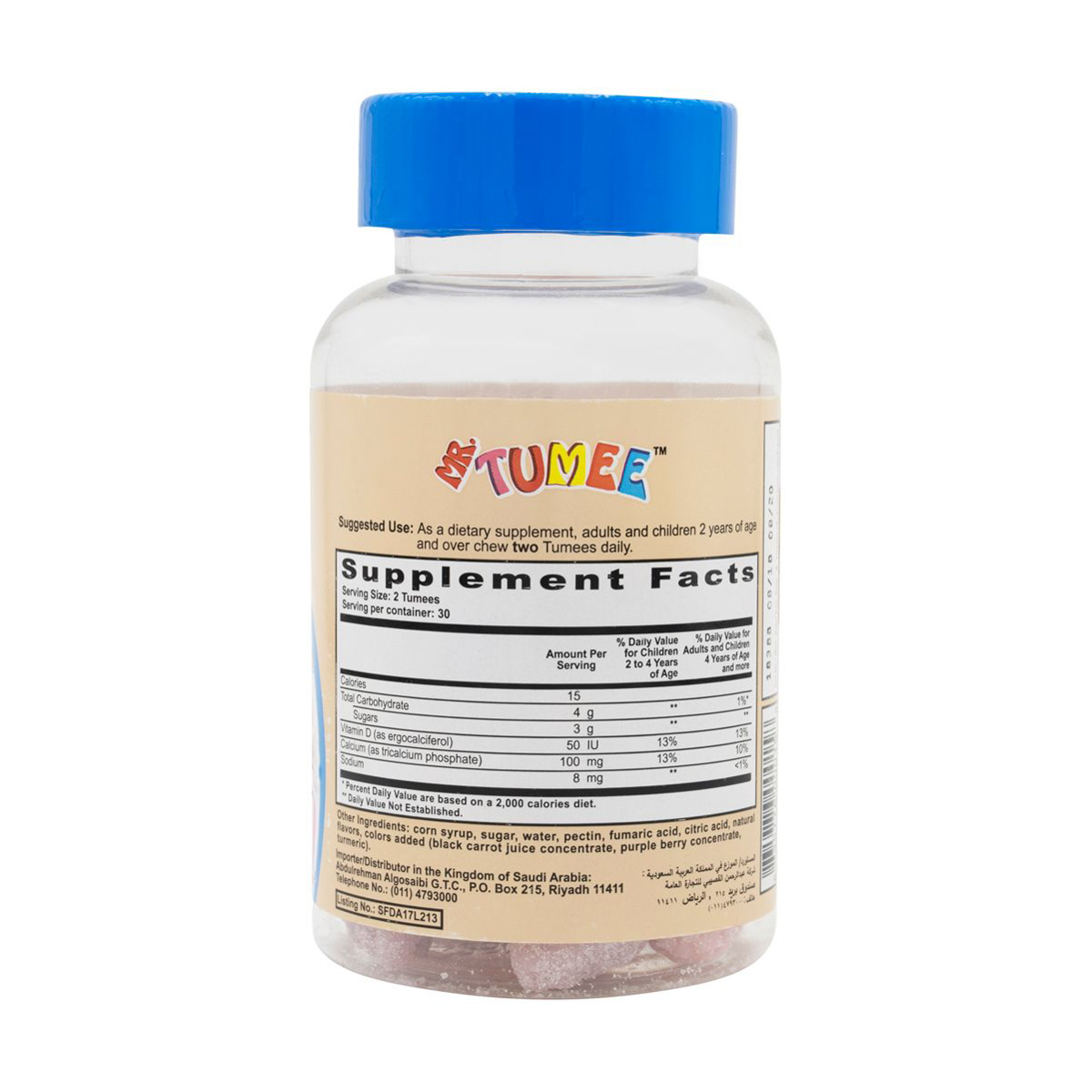Mr. Tumee Calcium + Vitamin D Chewable 60 Tablet | وايتس