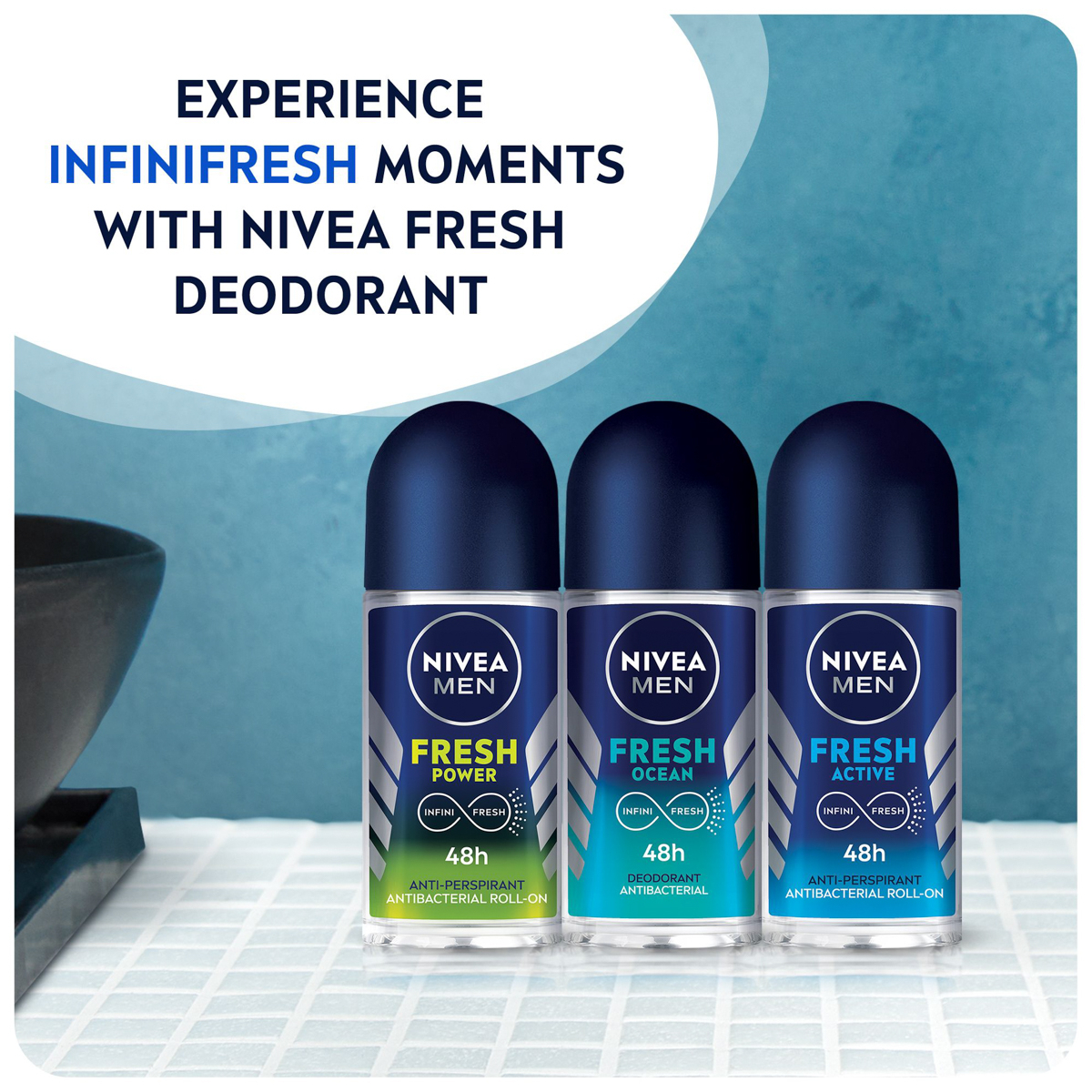 Nivea Men Fresh Power Anti-Perspirant Roll-On - 50Ml | Whites