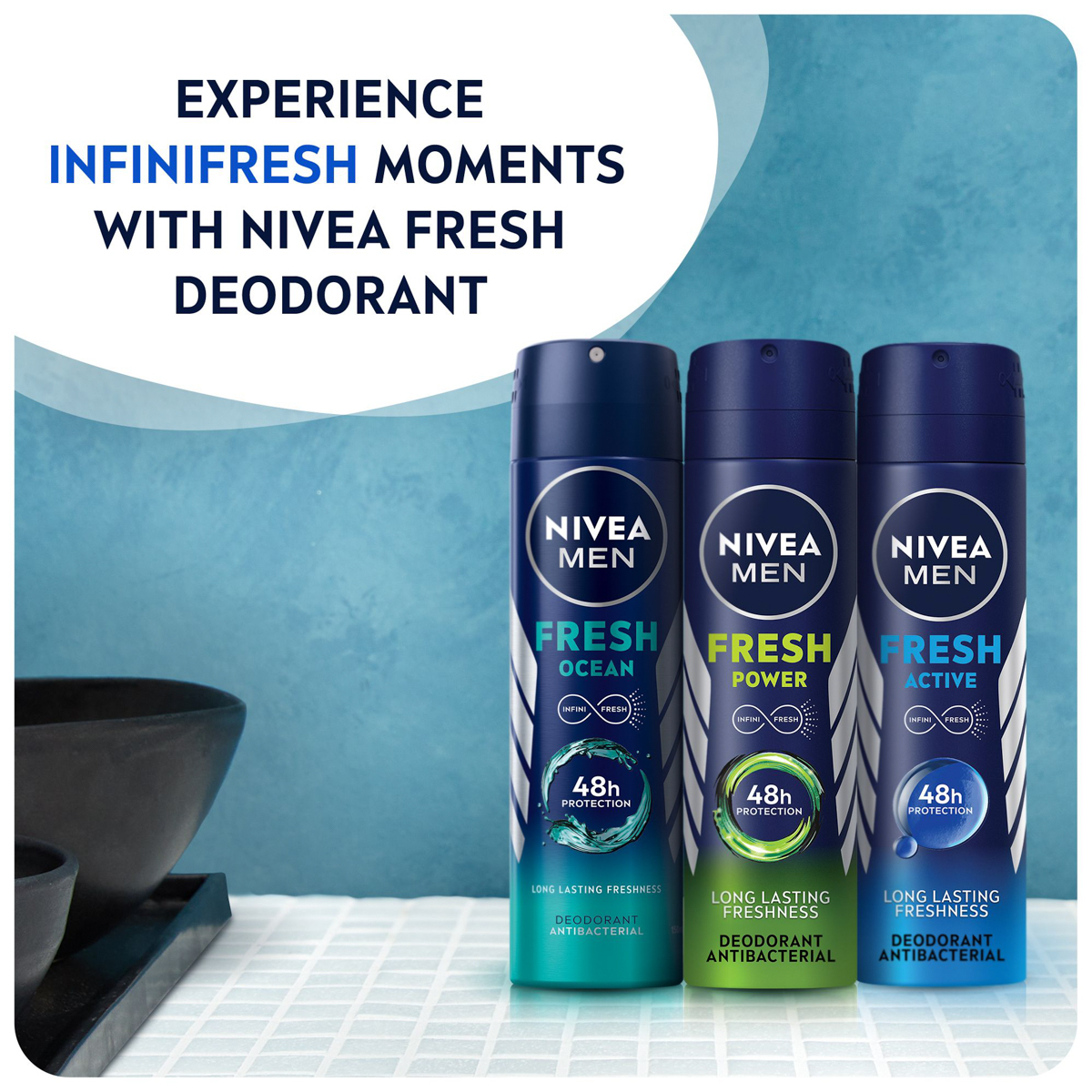 Nivea Men Fresh Active Fresh Scent Spray 150Ml | وايتس