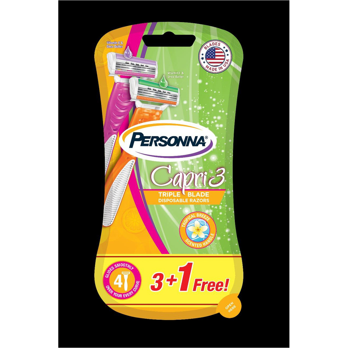 Persona Capri Three Razor Blades For Women | Whites