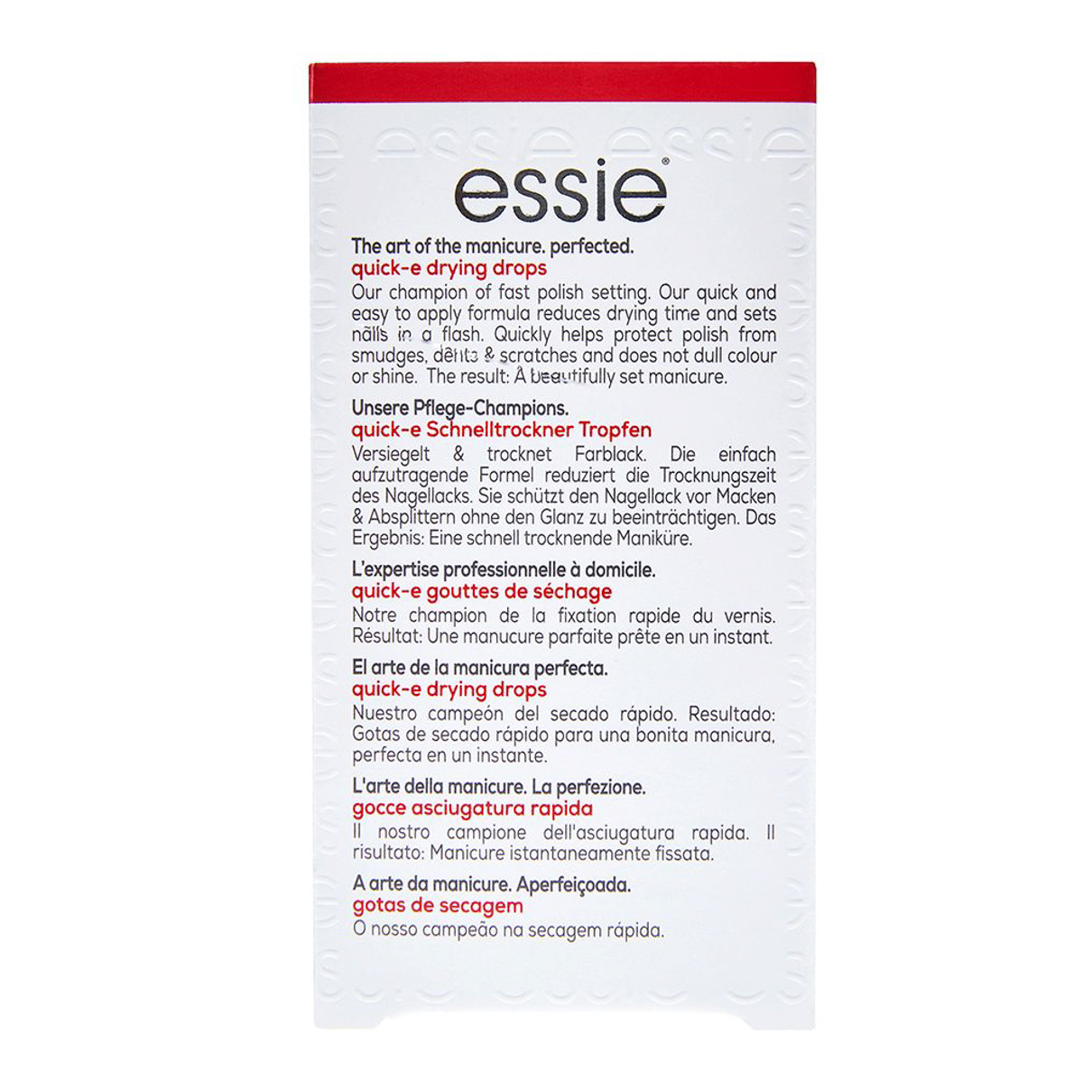 essie quick e drying drops ingredients