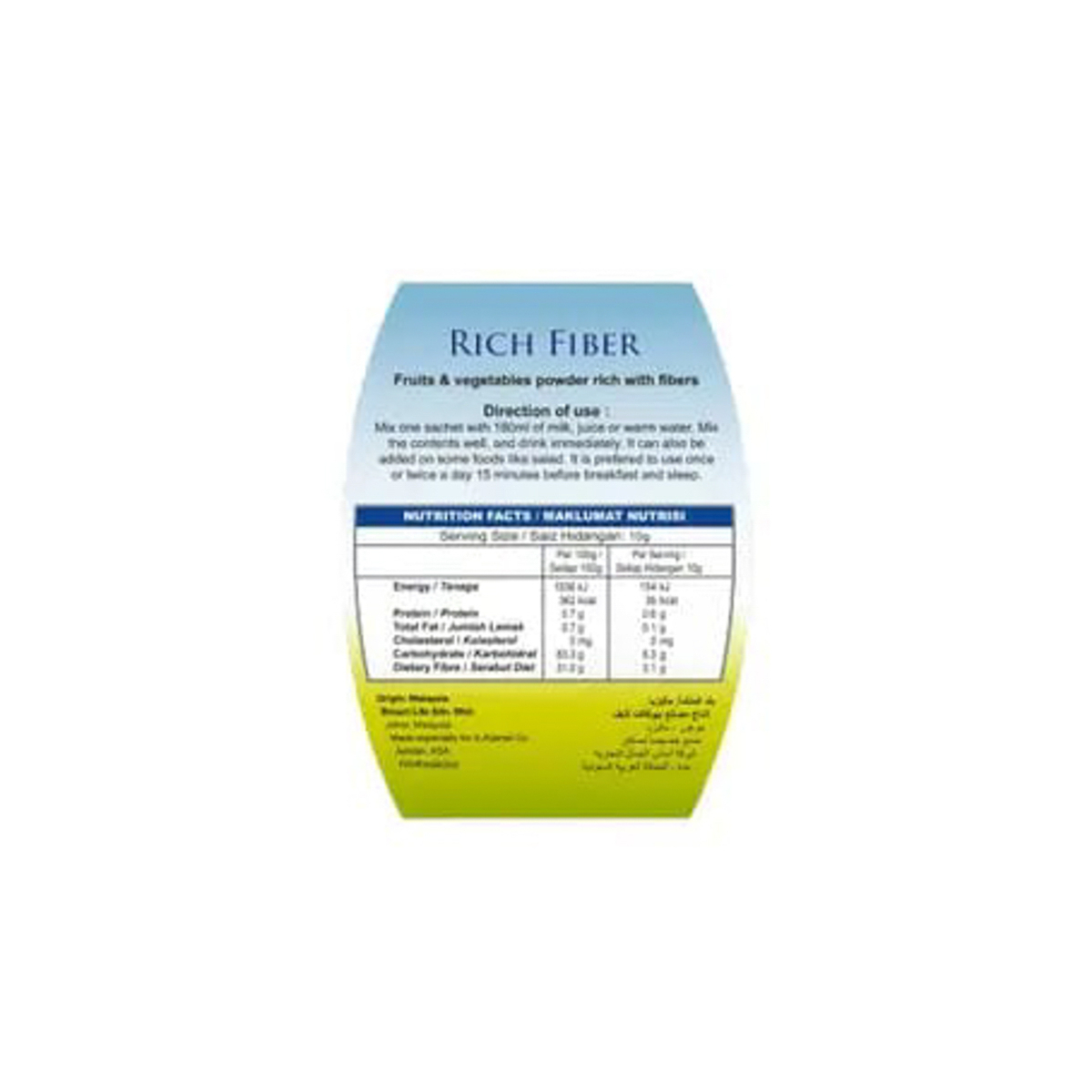 Rich Fiber Sachets | Whites