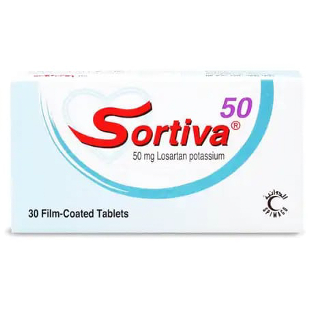 Sortiva 50 Mg, For High Blood Pressure - 30 Tablets | Whites