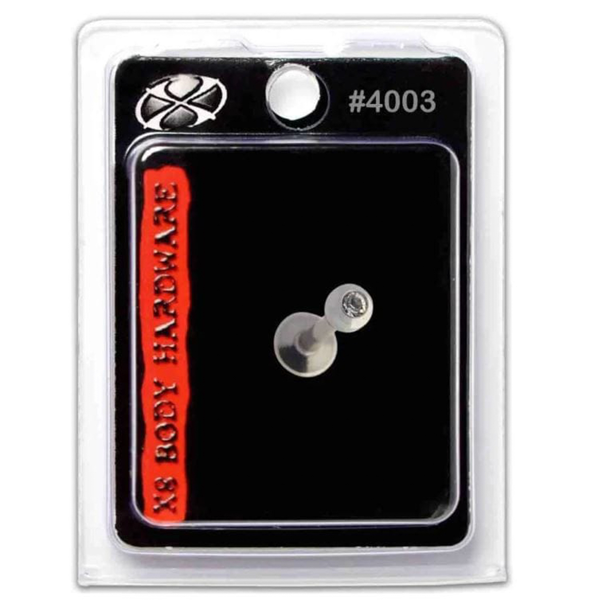 X8 Body Hardware 4003 Lip/Labret Crystal | Whites