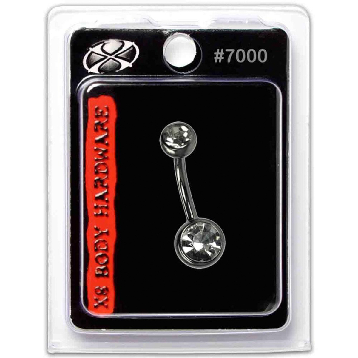 X8 Body Hardware 7000 Navel Crystal | Whites