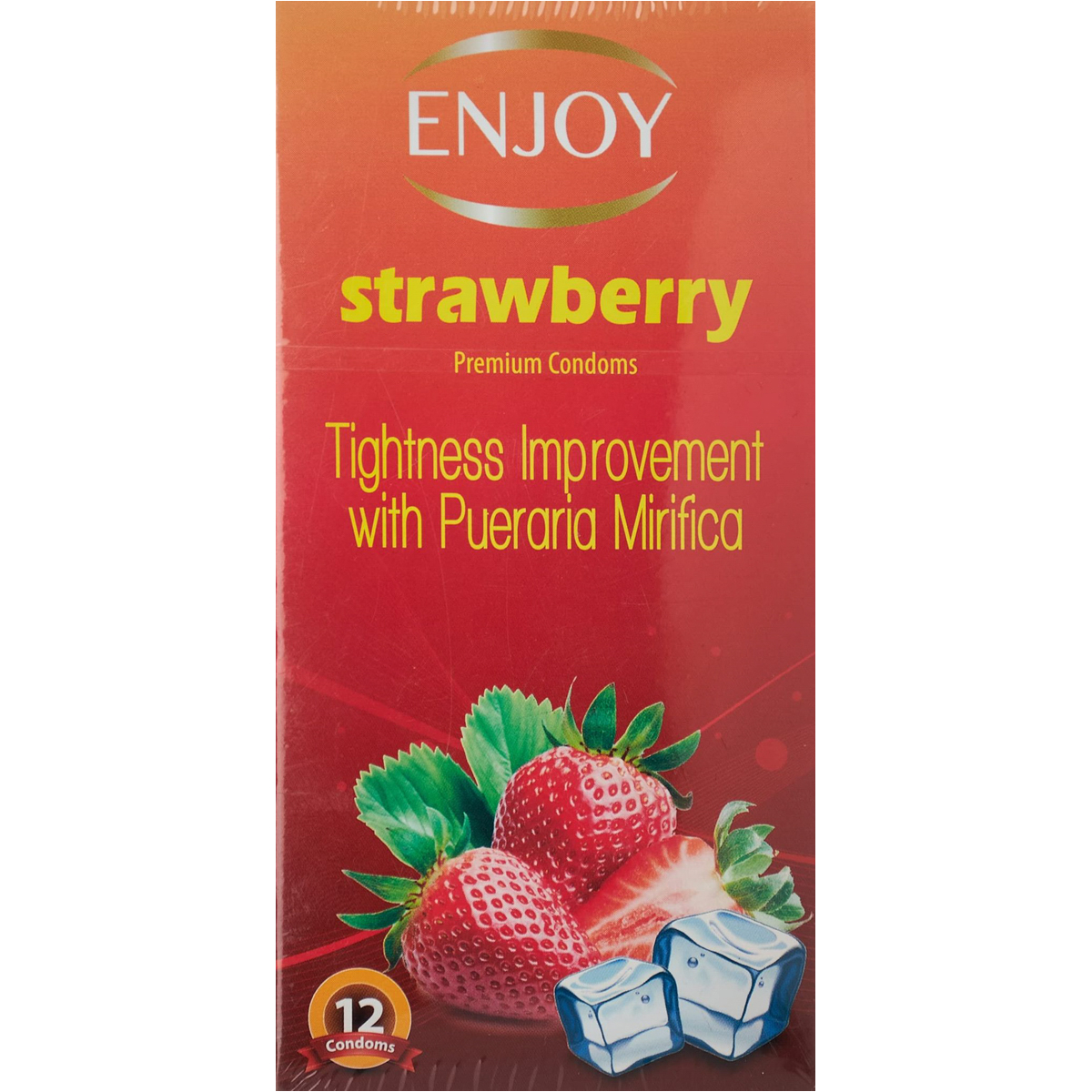 Enjoy Strawberry Premium Condoms 12Pcs | Whites