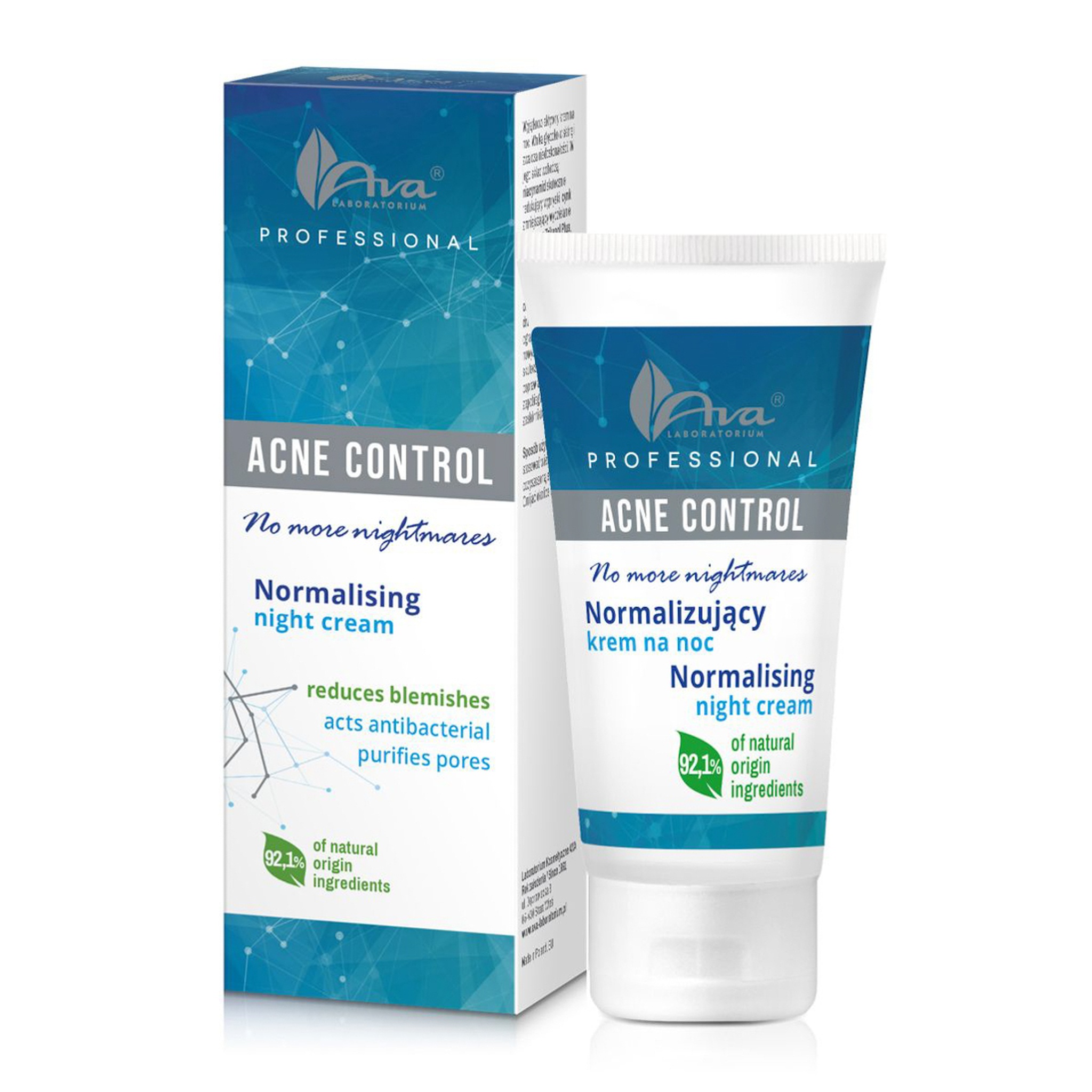 Ava Acne Control Normalising Nourishing Cream 50 ml | Whites