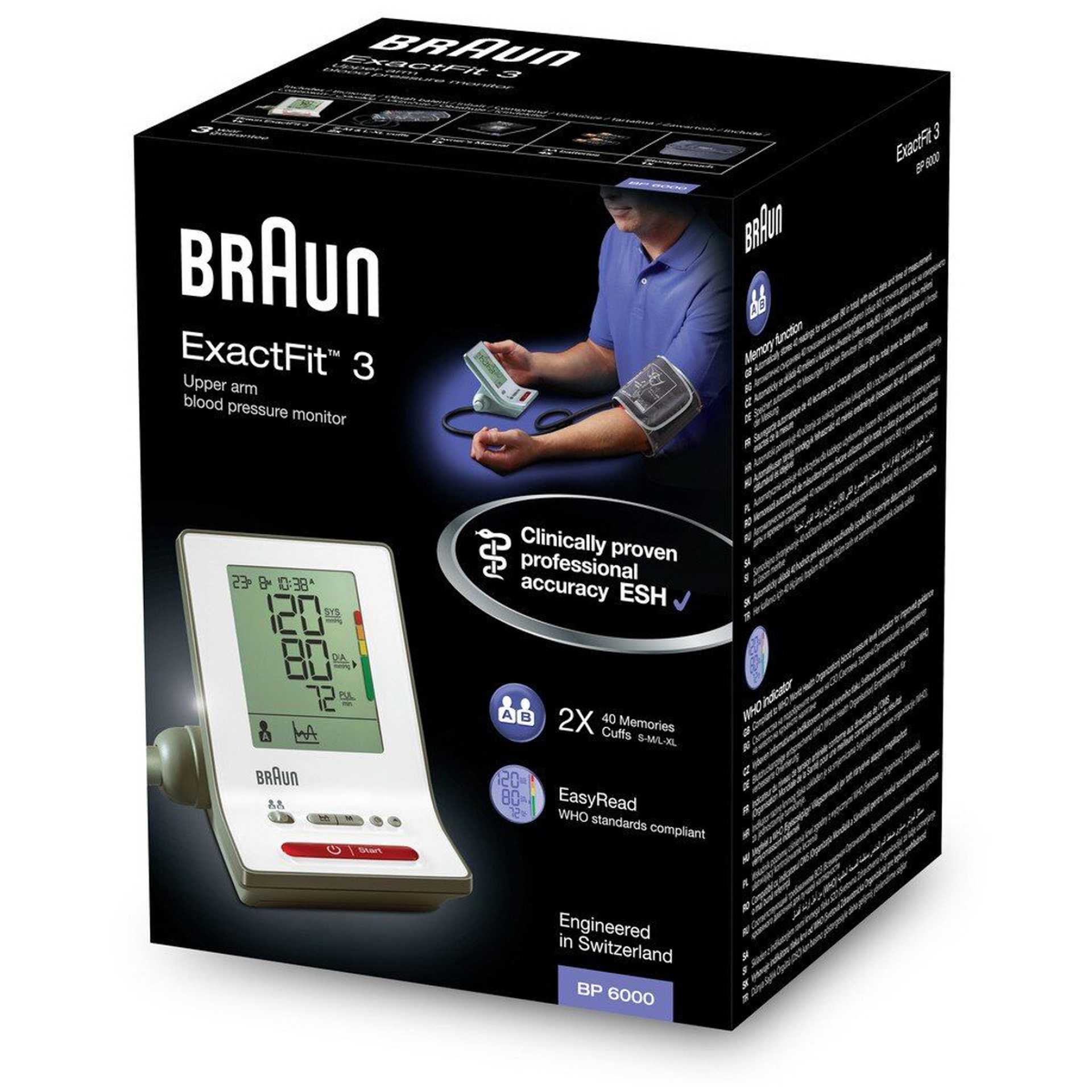 Braun Exact Fit 3 Blood Pressure Monitor 1.1 Pounds | Whites