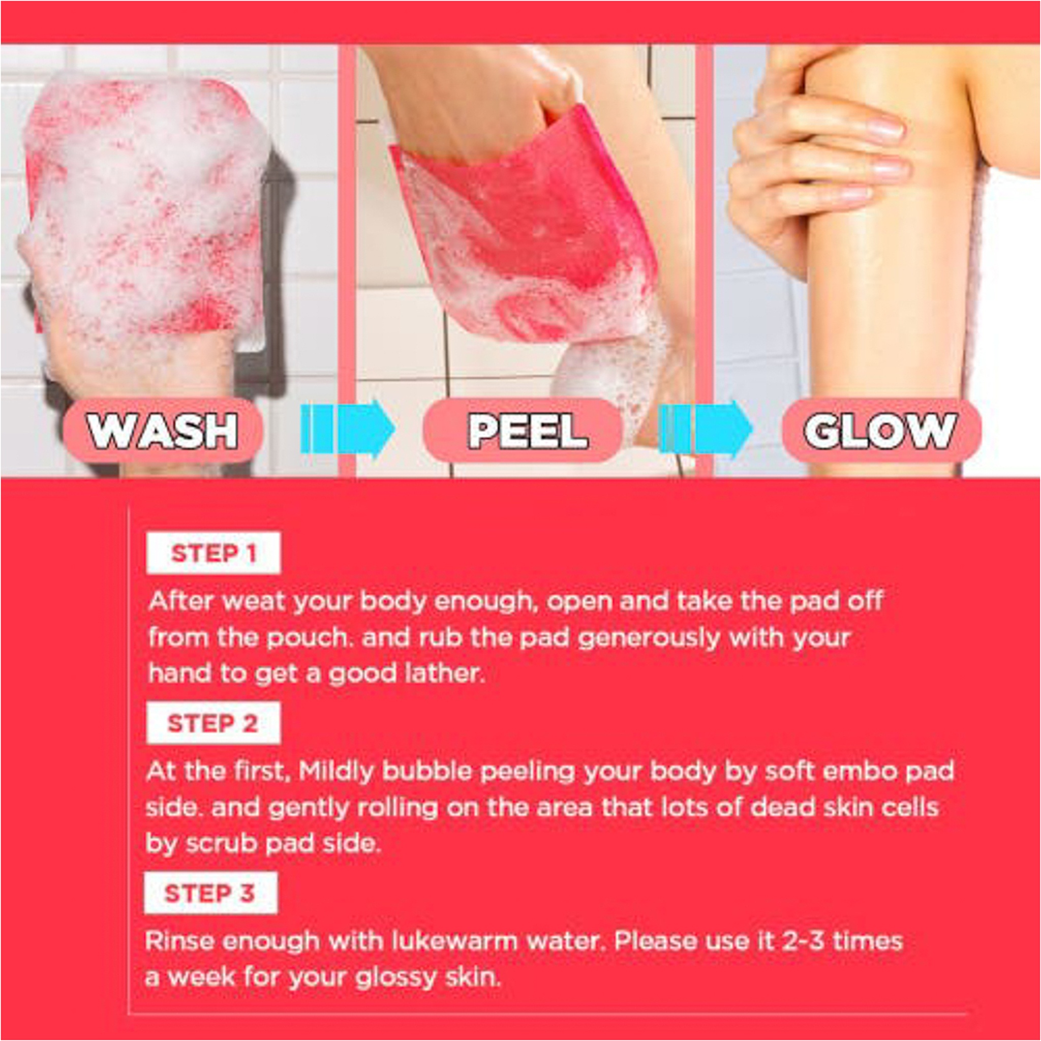 Mom's Bath Recipe Body Peeling Pad Strong - 1 Piece | Whites
