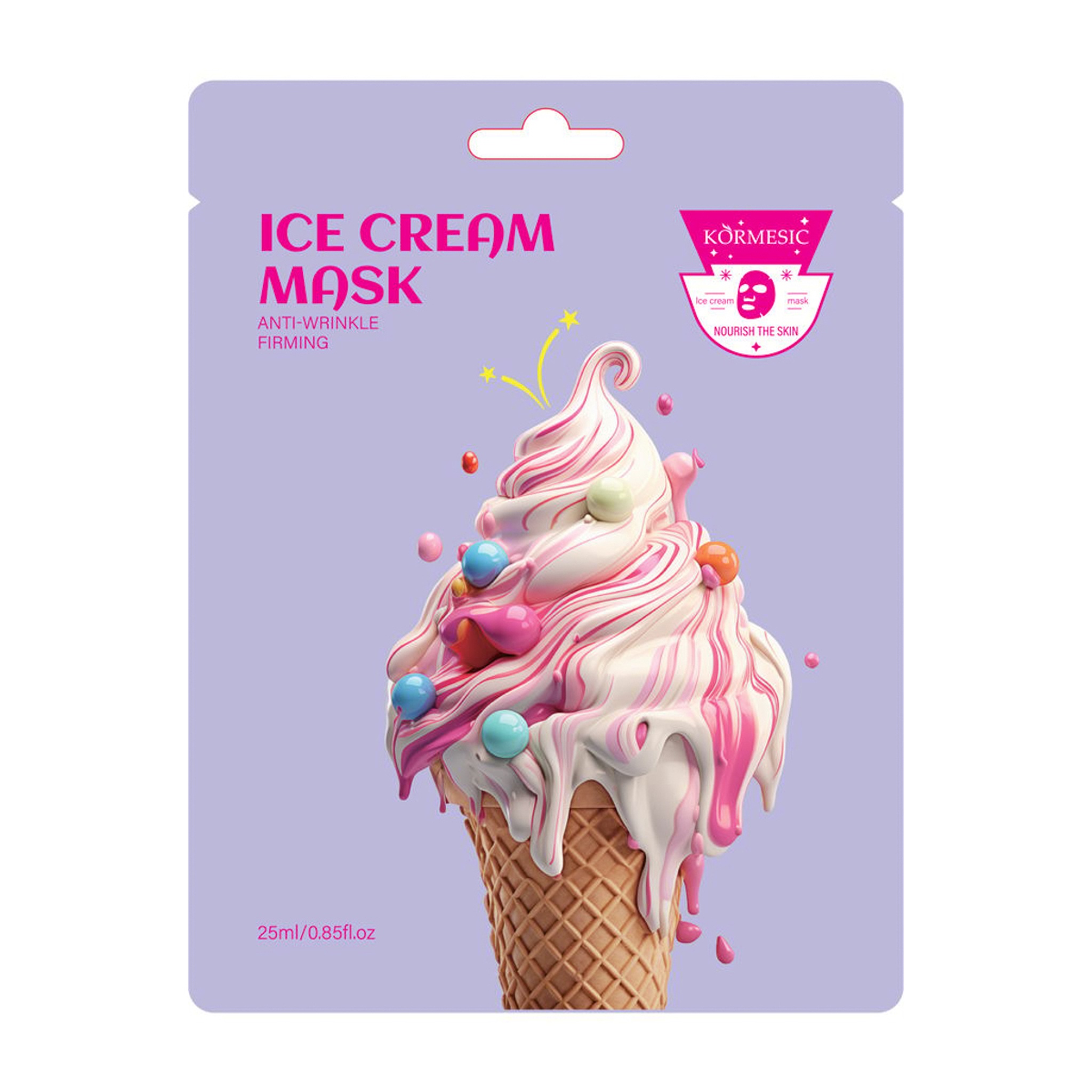 Kormesic Ice Cream Anti Wrinkl sheet Mask 25Ml | Whites