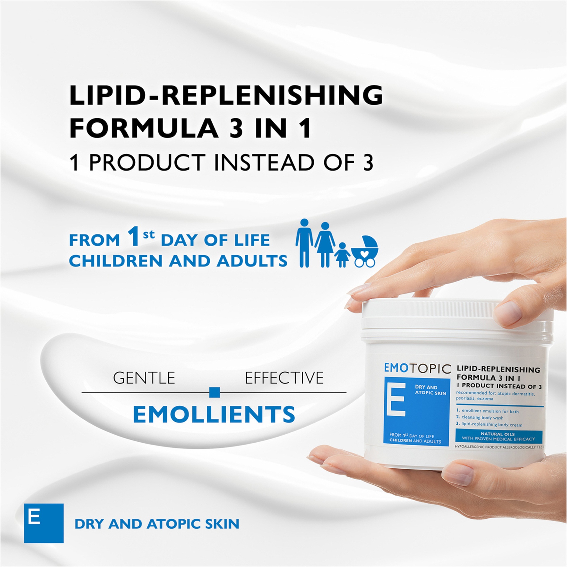 Phamaceris Emotopic Lipid-Replenishing 3In1 For Body 500Ml | Whites
