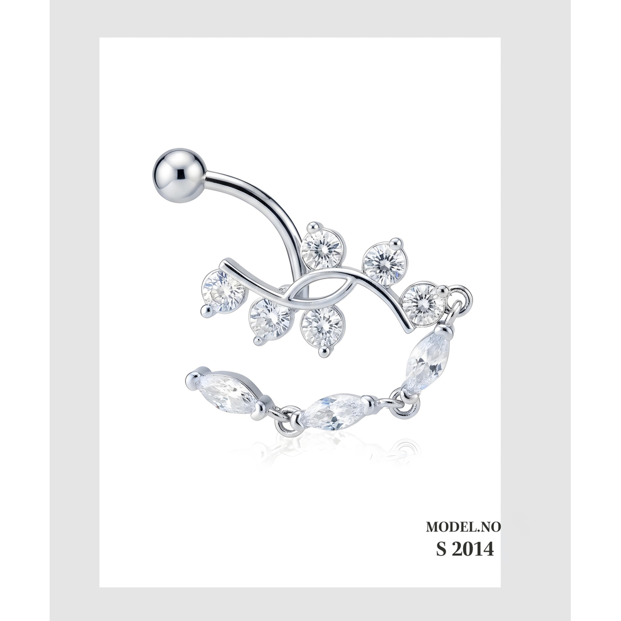 Ear Ring - E013 Stud Silver Cz Triangle Size 5X5Mm | Whites