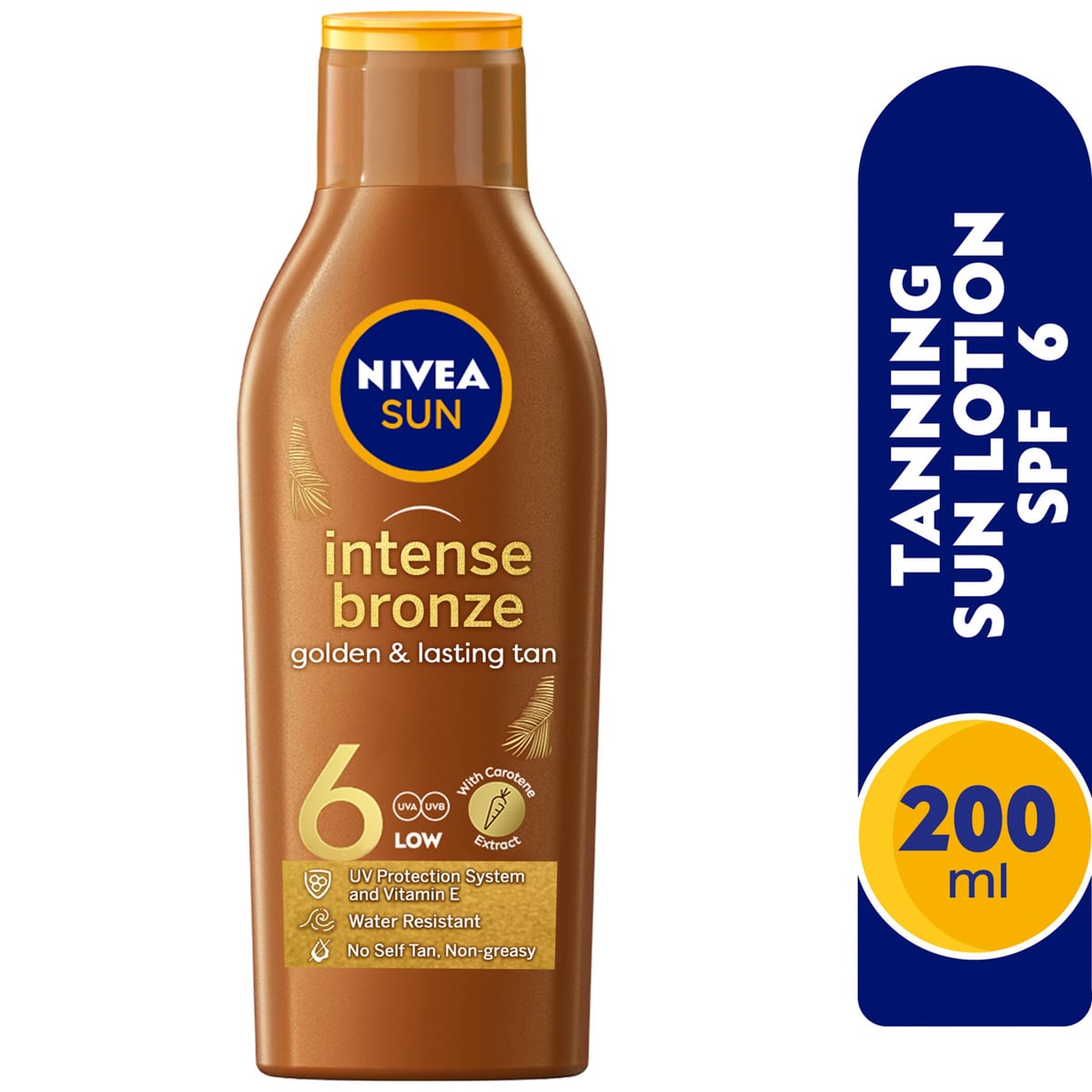 NIVEA SUN intense bronze golden and lasting tan spf 6 sun lotion 200 ml ...