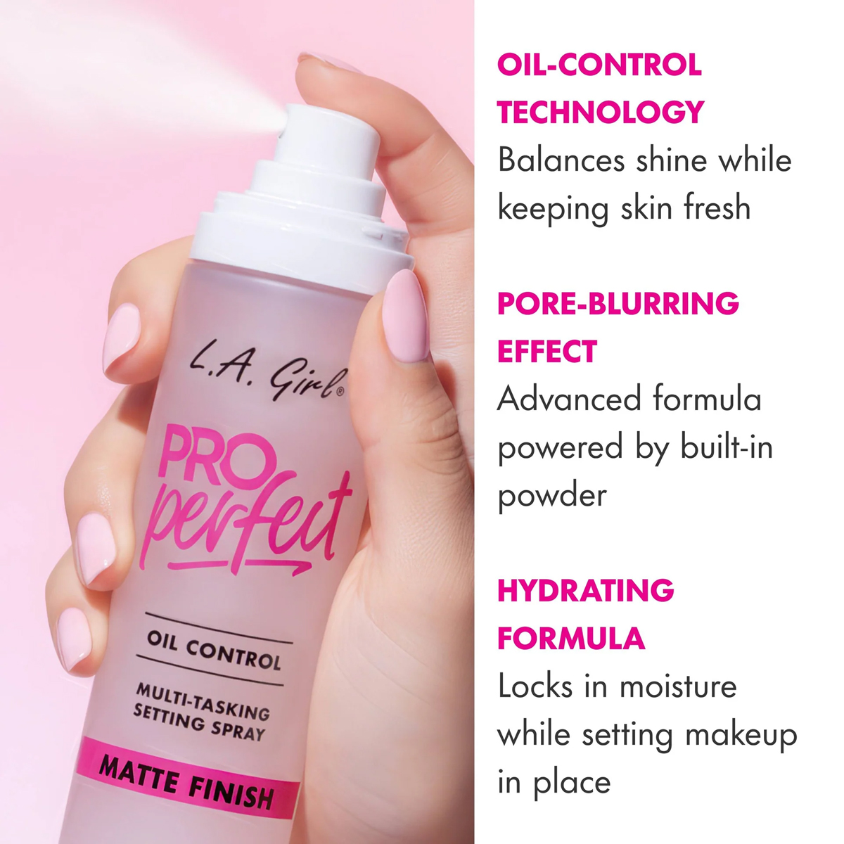 L.A Girl Pro Perfect Long-Wear Setting Spray - GFS200 Blurring Matte ...