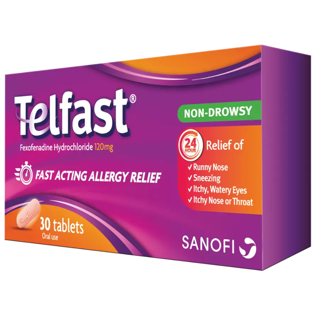 Telfast 120 mg 30 Tablets | Whites