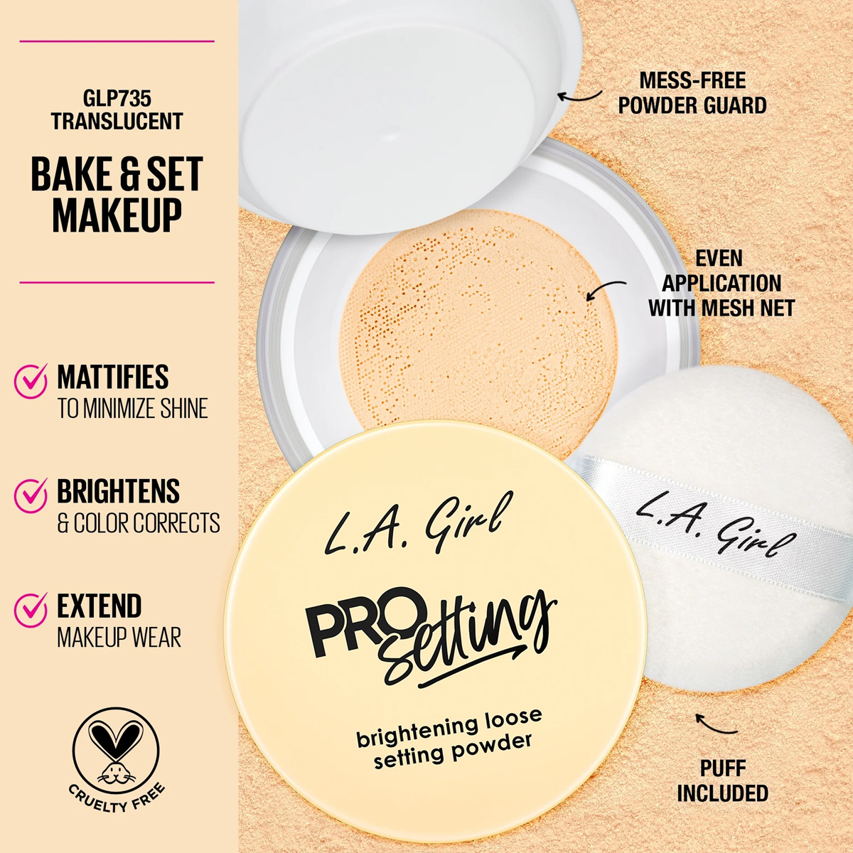 L.A Girl Pro Setting Brightening Loose Setting Powder | Whites