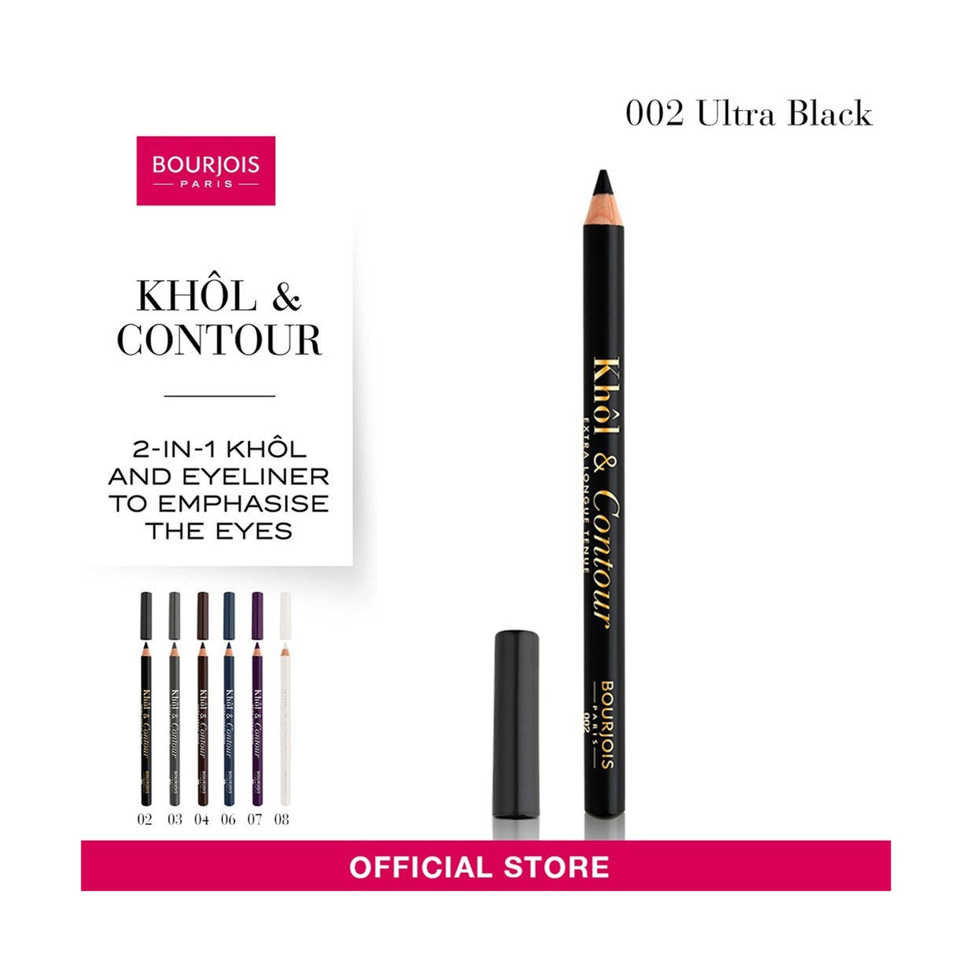 Bourjois Khôl & Contour Eye Liner 02 Ultra Black | Whites